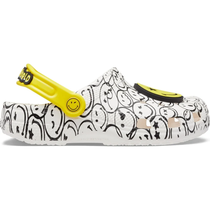 Crocs Classic 2022 Smiley Clog Kid's White/Multi - GLAMI.lt