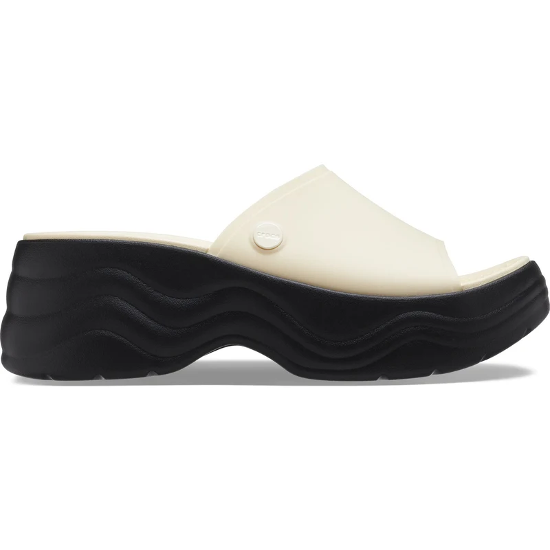 Crocs Skyline Slide Vanilla/Black - GLAMI.lt